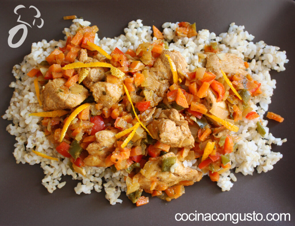 Cocina Con Gusto – Arroz integral con pollo a la naranja - Cocina Con Gusto